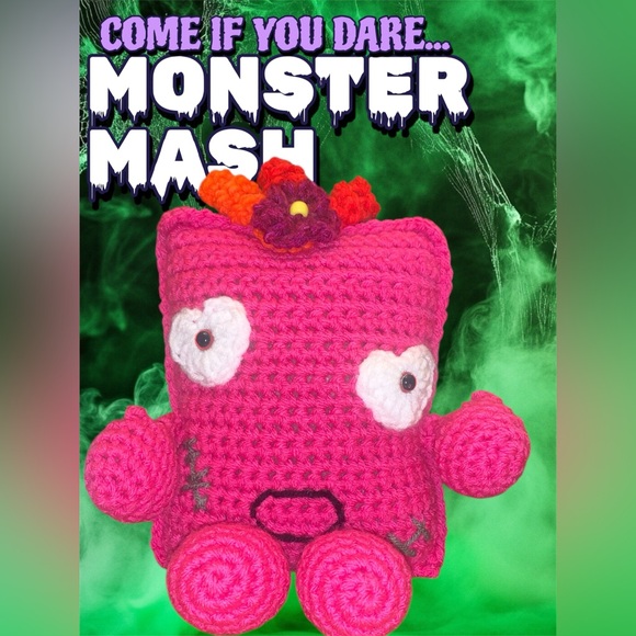 Hand Crafted | Toys | Hand Crafted Pink Stuffed Uglee Monster | Poshmark